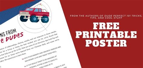 Dude Perfect Printable Poster