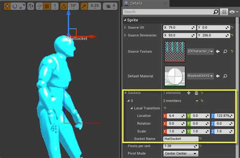 paper 2d sprite sockets in unreal engine unreal engine 5 5