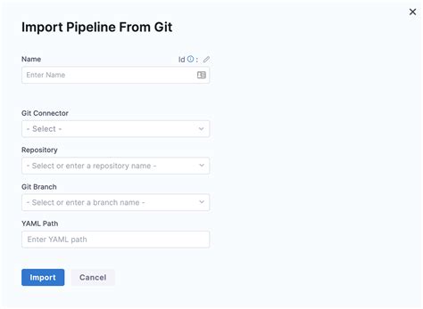 Import A Pipeline From Git Harness Developer Hub