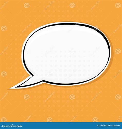 Speech Bubble On Yellow Background Pop Art Style Stock Vector