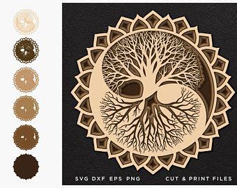 Oak Tree D Tree Of Life Svg Tree Cut File Svg By Layers Etsy Artofit