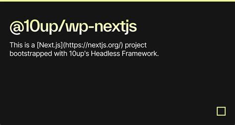 10up Wp Nextjs Codesandbox