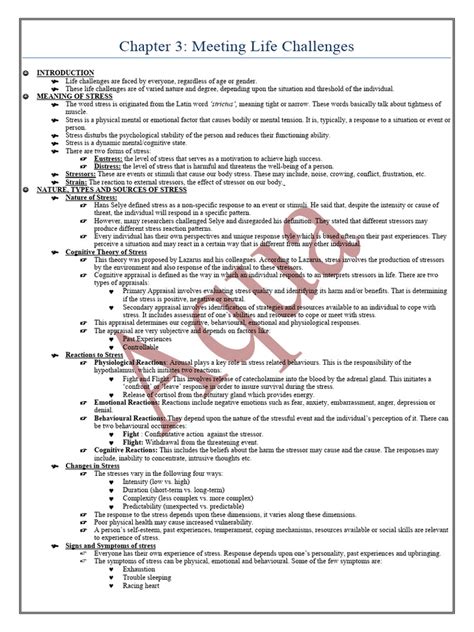 Class Xii Chapter 3 Notes Pdf Stress Biology Emotions