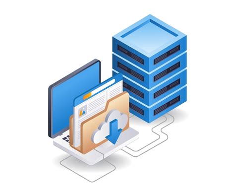 premium vector data storage server infographic flat isometric 3d