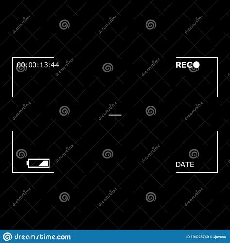 Interface Viewfinder Digital Camera Settings On A Green Screen Background Vector Illustration