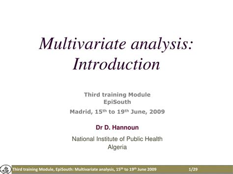 Ppt Multivariate Analysis Introduction Powerpoint Presentation Free Download Id 3931623