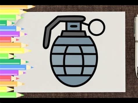 How To Draw A Grenade Step By Step Drawing Tutorial YouTube