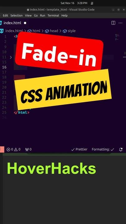 Fade In Css Animation Htmlcss Programming Learnhtml5andcss3 Coding Htmlcssjs Webdesign