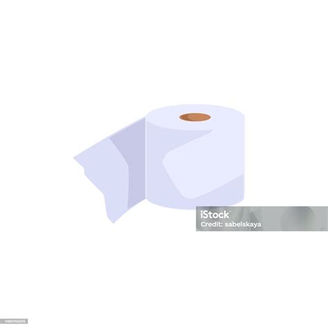 화장지 또는 키친 페이퍼 티슈 롤 플랫 벡터 일러스트레이션이 분리되어 있다 가정 생활에 대한 스톡 벡터 아트 및 기타 이미지 가정 생활 가정 주방 가정의 방 Istock