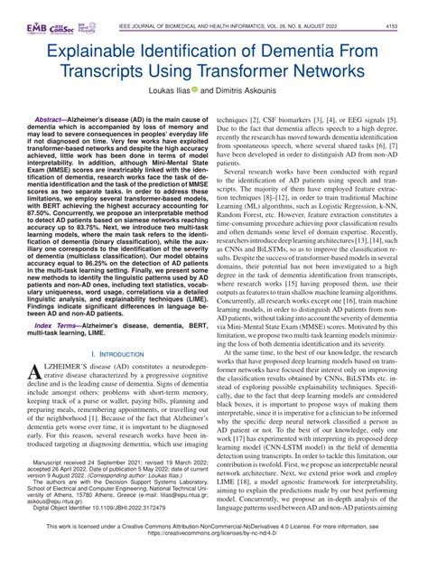 pdf explainable identification of dementia from transcripts using
