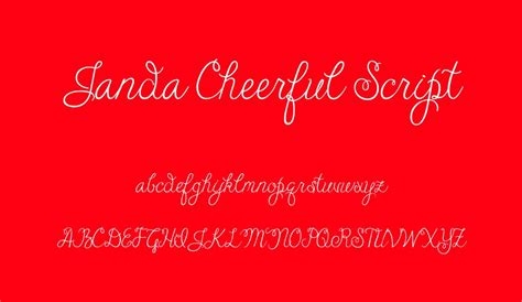 Janda Cheerful Script Font Font Font Tr