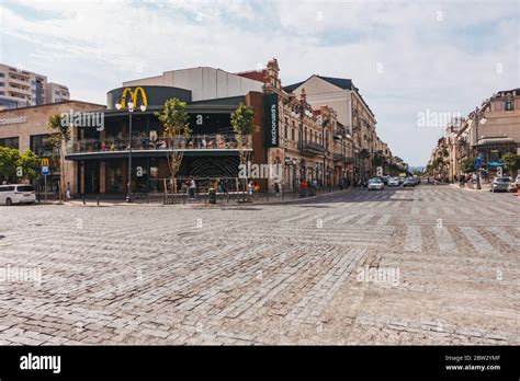 A Busy Mcdonalds Restaurant In A Historic 19th Century Quarter Of