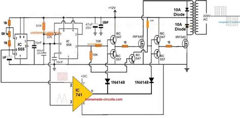 design your own sine wave inverter circuit from the scratch [tutorial