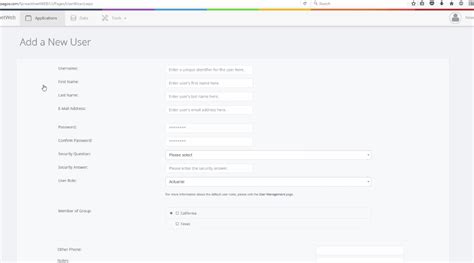create edit delete users