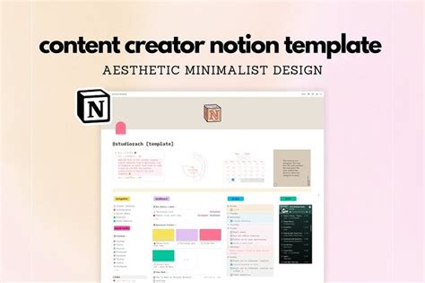Content Creator Notion Template Notions Content Creator Templates