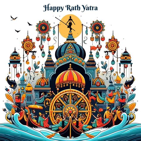 Happy Rath Yatra Greetings Vector Premium Ai Generated Vector
