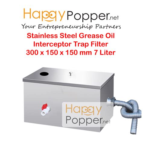 Happypopper 300 X 150 X 150mm 7liter Water Separator Grease Oil