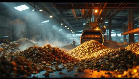 Large Scale Industrial Granular Material Processing Stock Illustration