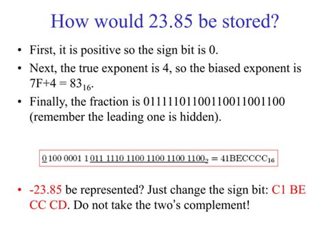 Number System Floating Point Representationppt Physics Science