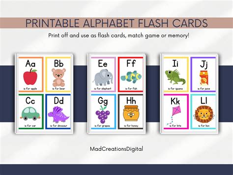 Printable Alphabet Flash Cards Graphic By Madcreations3 · Creative