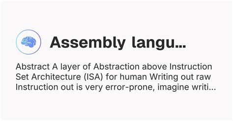 Assembly Language