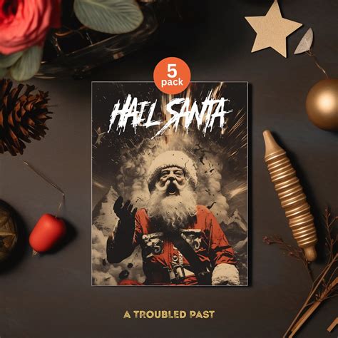 Hail Santa Card Merry Creepmas Card Bundle Hexmas Card Set Gothic