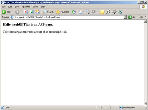Classic ASP ASP NET