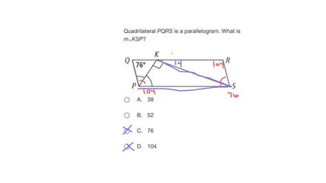 Quadrilateral PQRS Is A Parallelogram What Is MKSP A Parallelogram PQRS Two Lines From P And