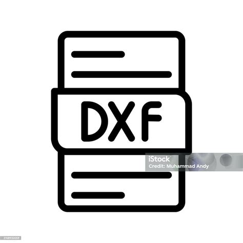 Dxf 파일 형식 아이콘입니다 문서 형식 유형 디자인 그래픽 아이콘 개요 디자인 스타일 벡터 일러스트 레이 션 0명에 대한 스톡 벡터 아트 및 기타 이미지 Istock