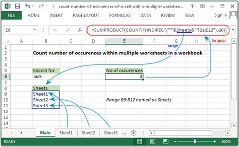Count Function Count Number Of Occurences Within Mulitple Worksheets