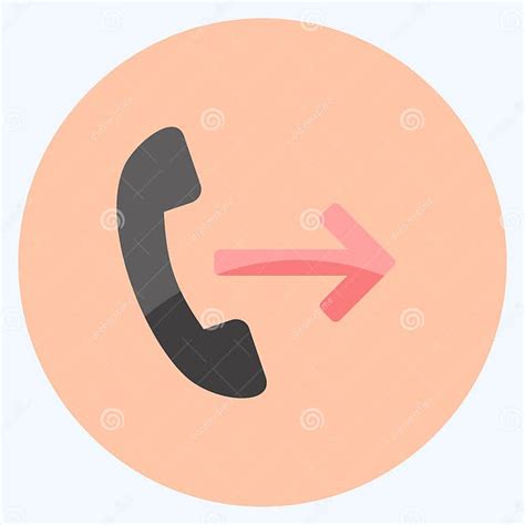Icon Call Forwarding Suitable For Mobile Apps Symbol Flat Style Simple Design Editable