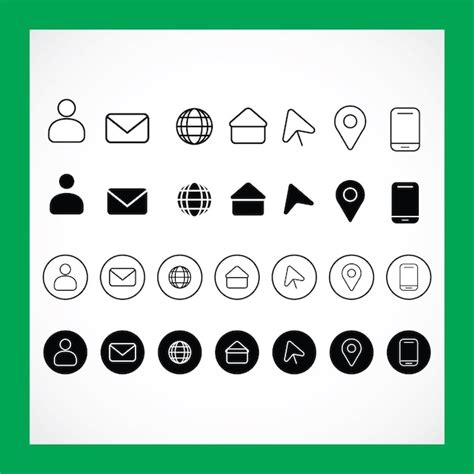 Premium Vector Contacts Icons Set