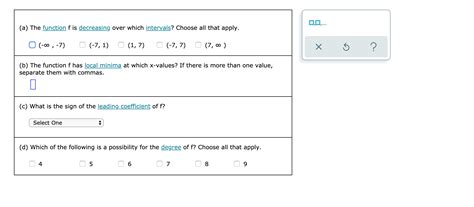Solved Below Is The Graph Of A Polynomial Function F With