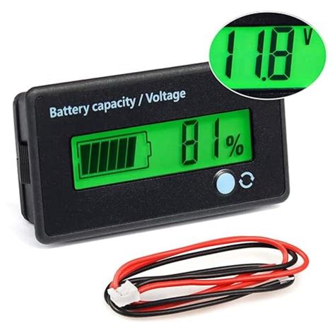 Fixitok Battery Meter With Alarm Capacity Voltage Monitor Dc 12v 24v 36v 48v 60v 72v 84v Battery