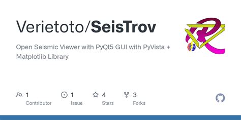 GitHub Verietoto SeisTrov Open Seismic Viewer With PyQt GUI With PyVista Matplotlib Library