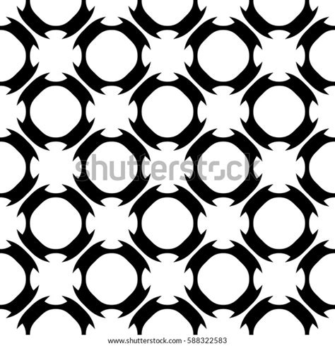 Vector Monochrome Seamless Pattern Abstract Black Stock Vector Royalty Free 588322583
