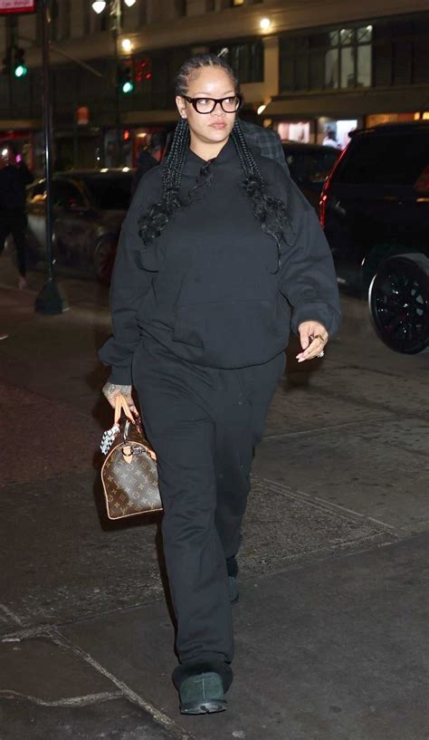 Rihanna In A Black Sweatsuit Was Seen Out In New York 01172025 4