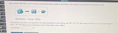 Solved Ethyl chloride, CH3CH2Cl, used to produce | Chegg.com