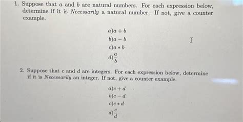 Solved Suppose That A And B Are Natural Numbers For Each