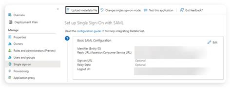 Integração Sso Via Saml Azure Ad