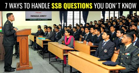 Ways To Handle SSB Interview Questions You Don T Know