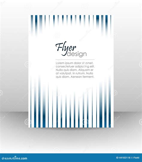 Corporate Flyer On A White Background With Blue Lines Stock Vector Illustration Of Graphic