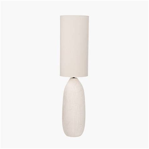 Erika White Vintage Textured Ceramic Floor Lamp Cotterell And Co