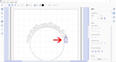 How To Create Curved Text In Brother Scan And Cut Canvas Workspace Design Bundles