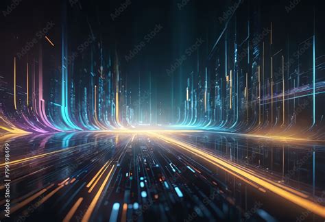 Abstract Technology Background For Neural Networks Cyber Security