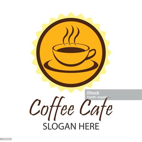 커피숍 아이콘 레이블 텍스트 공간을 귀하의 슬로건에 대 한 배지 슬로건 벡터 일러스트 레이 션 검은색에 대한 스톡 벡터 아트 및 기타 이미지 Istock