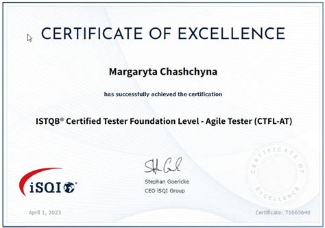 Margaryta Chashchyna On Linkedin Istqb Agile Tester Is Done Somewhat Counterintuitively But