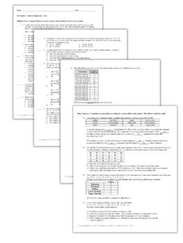 NC Math Unit Quiz By Mrs T S Math Recipes TPT