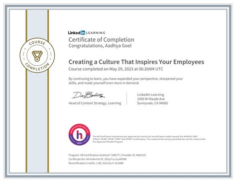 aadhya goel on linkedin certificate of completion