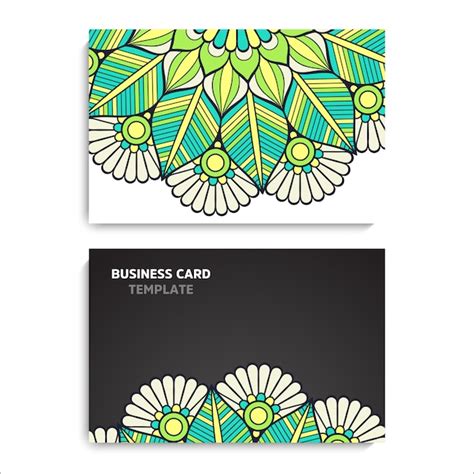 컬렉션 명함 또는 초대장 배경 프리미엄 벡터